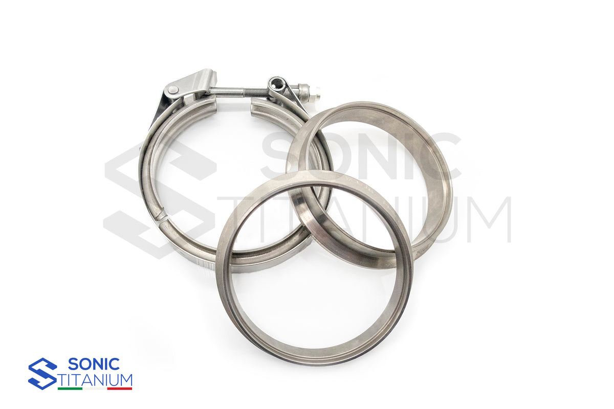 SONIC Titanium V Band Flange Kit 3.0" – Sonic Titanium